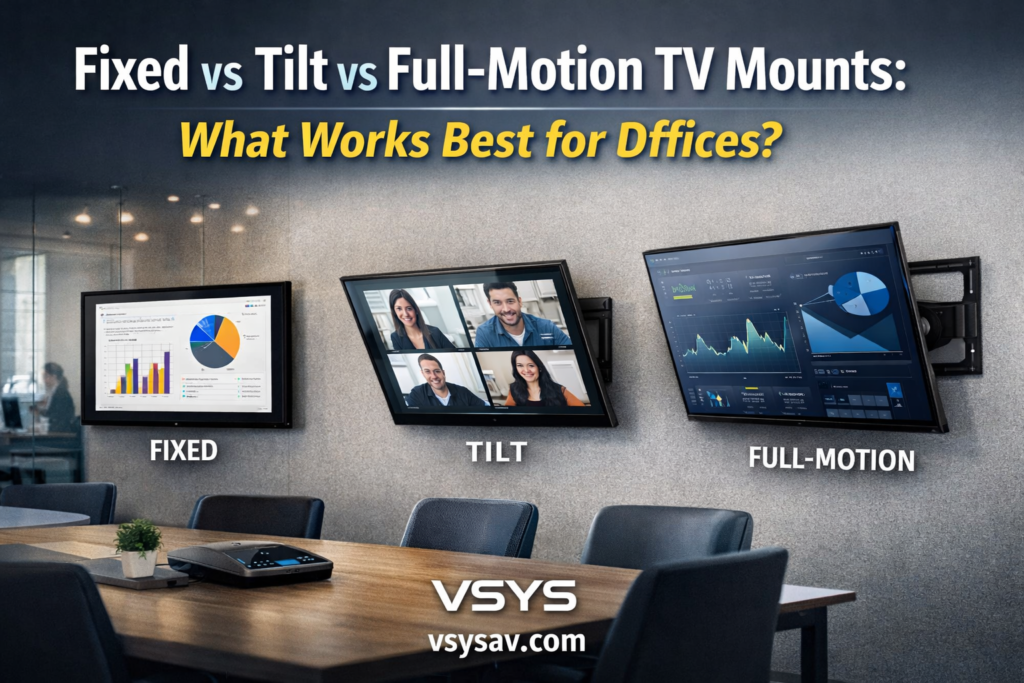Fixed vs Full-Motion TV Mounts for Offices