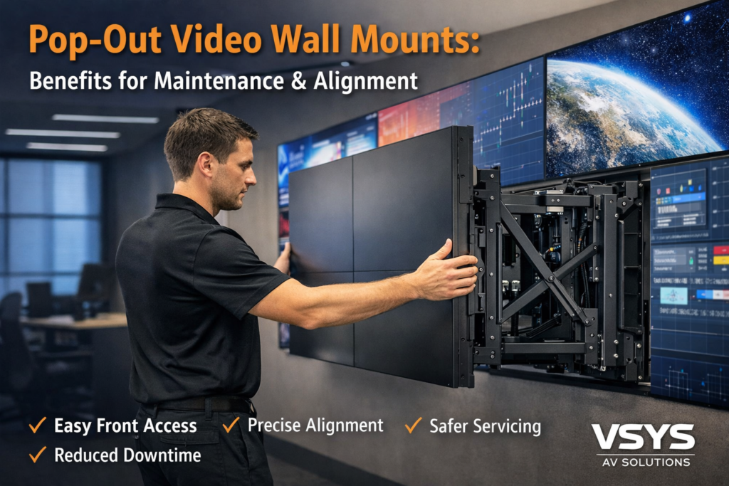Pop-Out Video Wall Mounts for Easy Maintenance